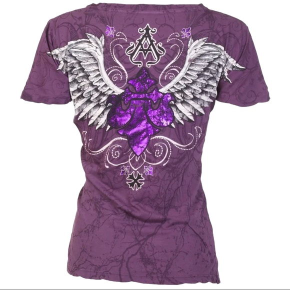 Affliction | Tops | Archaic By Affliction Womens Tshirt Tall Tale Biker ...